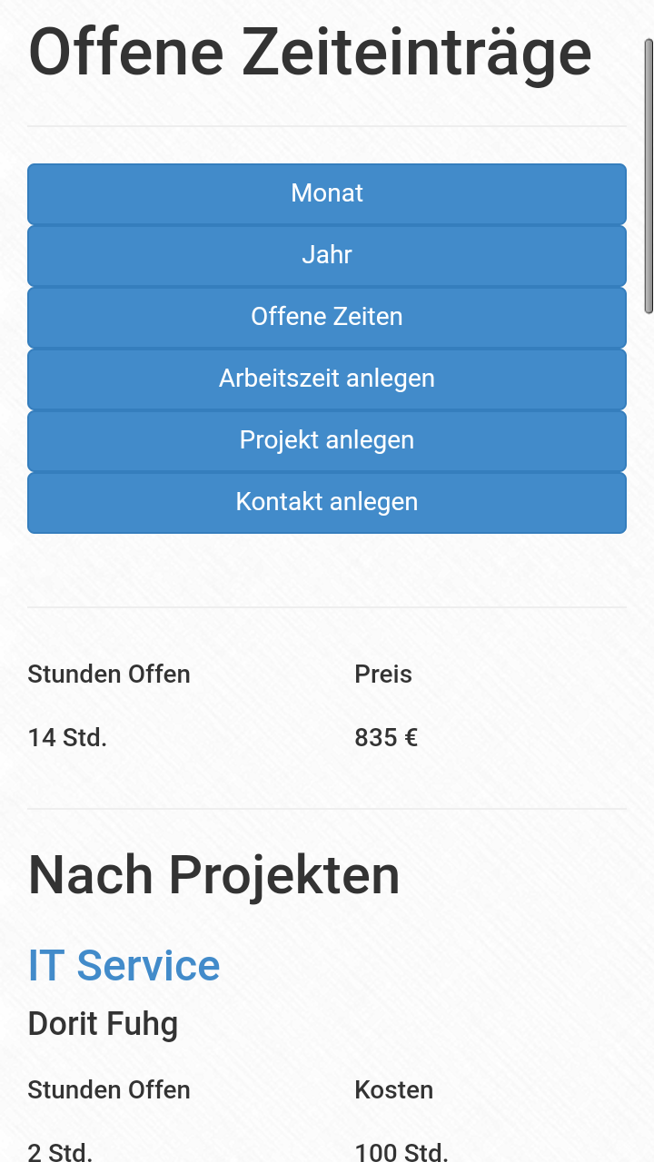 Online Büro mit Zeiterfassung und Kundenverwaltung bytebox.eu